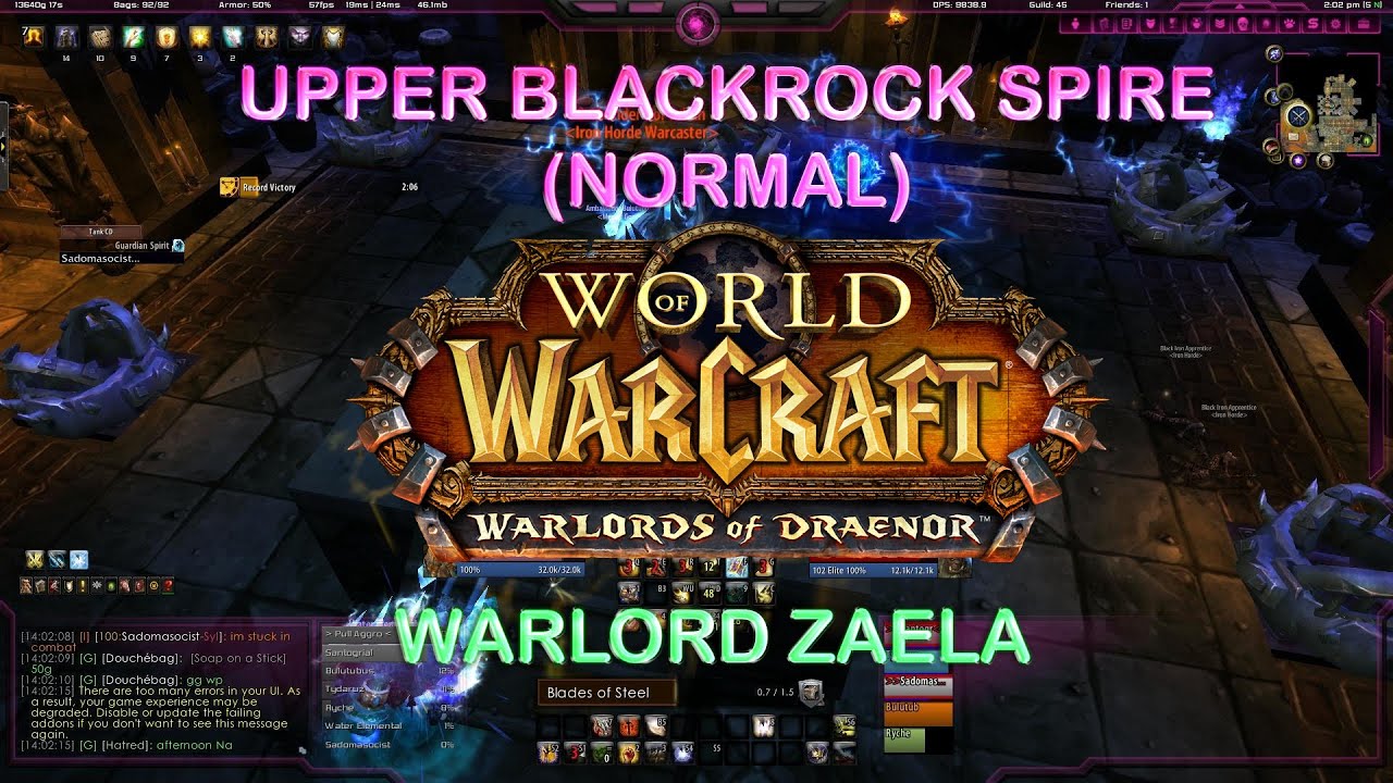 Warlords of Draenor Upper Blackrock Spire (Normal) Warlord Zaela - Prot ...