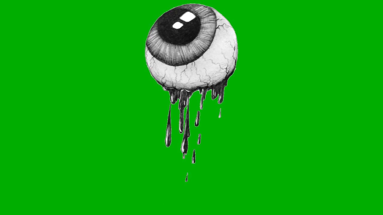 Bleeding Eye Black and White | Free Green Screen Footage - YouTube
