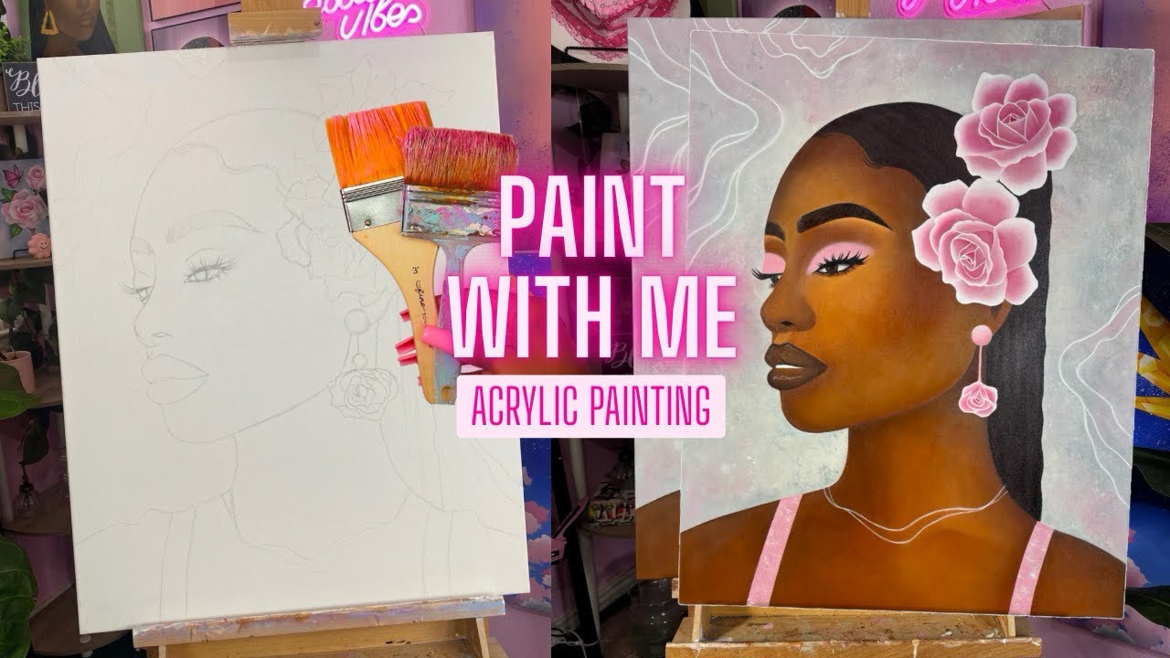 Paint With Me: My Process For Painting Beautiful Portraits - YouTube