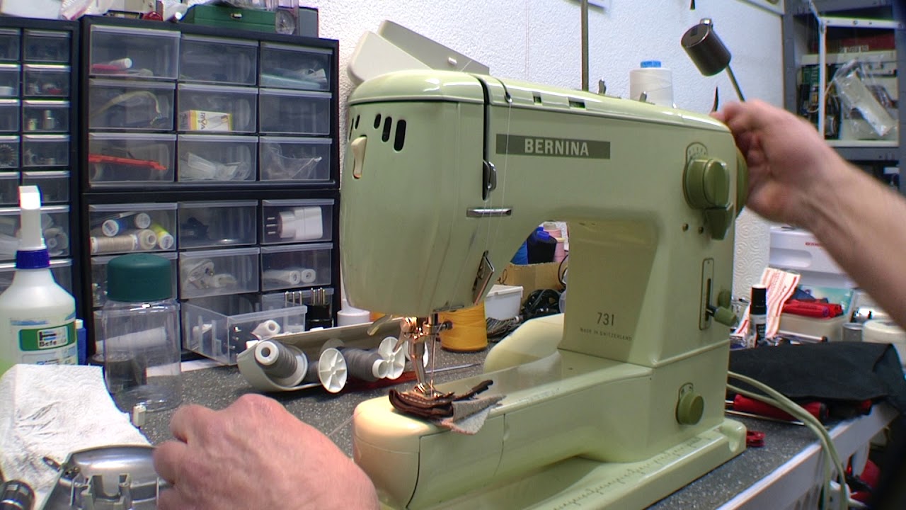 Leder Nähtest Bernina 731- Leather sewing Test - YouTube