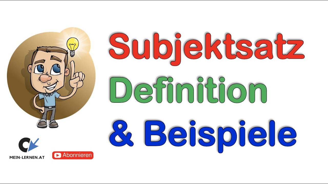 Der Subjektsatz - YouTube
