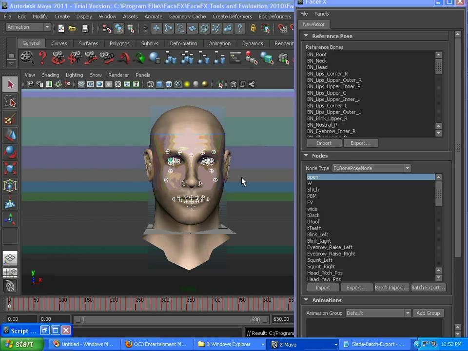 FaceFX 2010 Exporter for Maya - YouTube