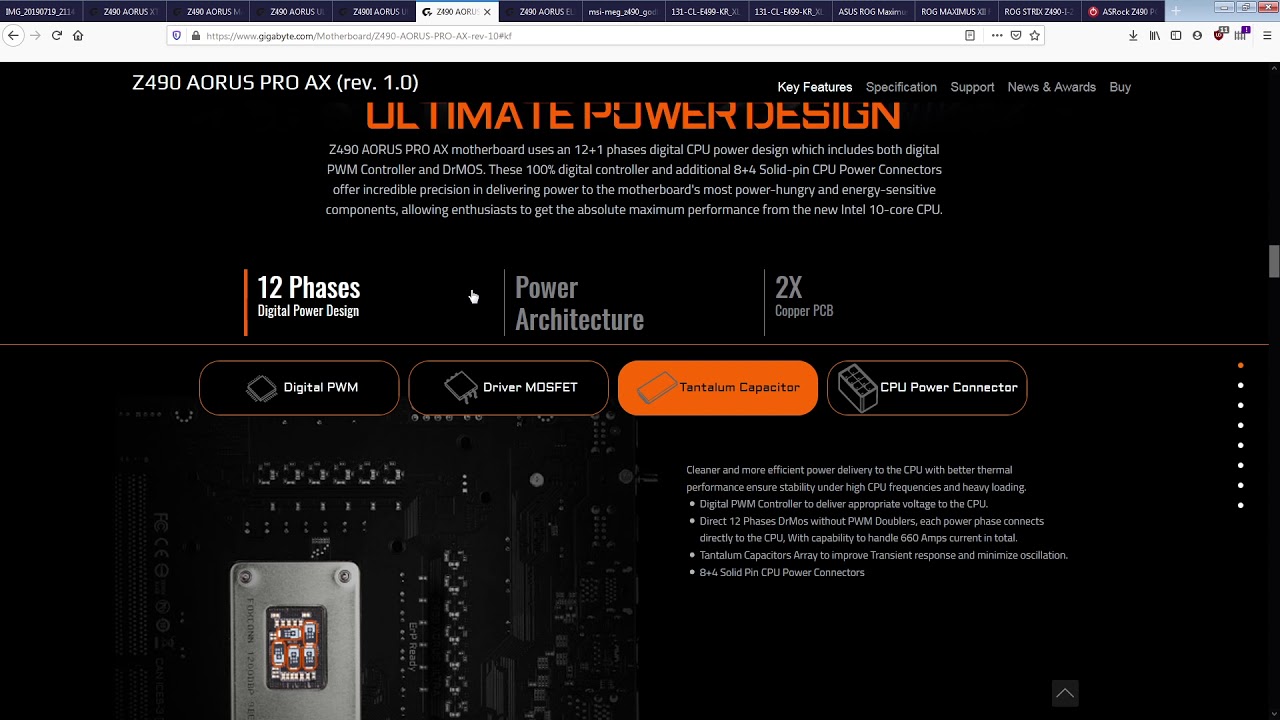 Buildzoid getting way too excited about SMD caps on Z490 boards. - YouTube