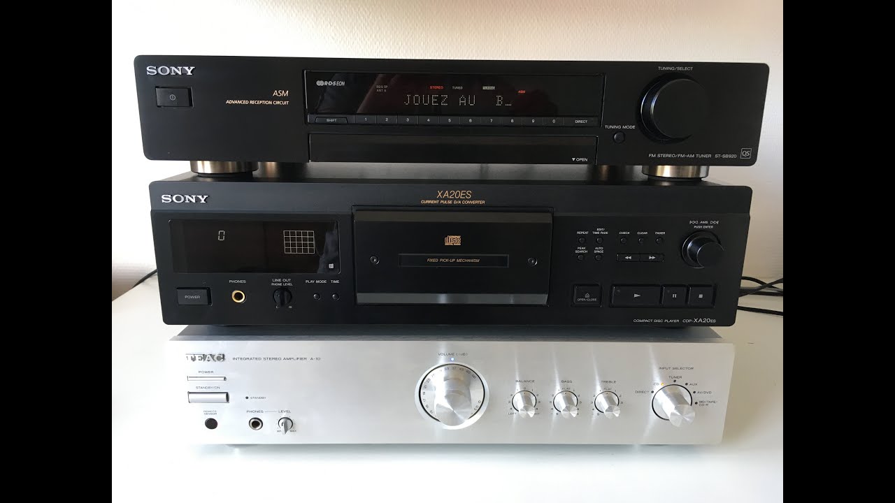 Amplificateur TEAC A 1D Lecteur CD SONY XA20ES Tuner SONY ST SB920 ...