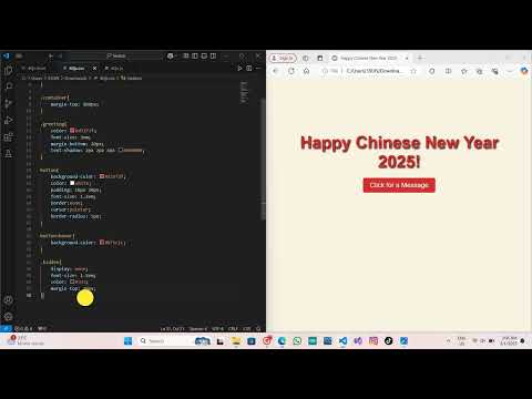 HTML & CSS & Javascript Project 40: 'Happy Chinese New Year 2025' Created by Trishanth Kumar