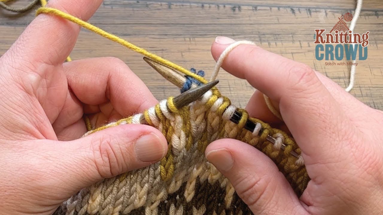 Two Handed Two Color Knitting Technique - YouTube