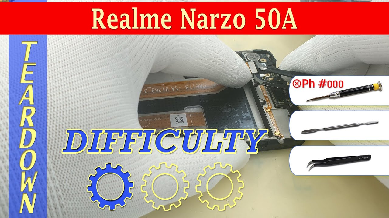Realme Narzo 50A RMX-3430 📱 Teardown Take apart Tutorial - YouTube
