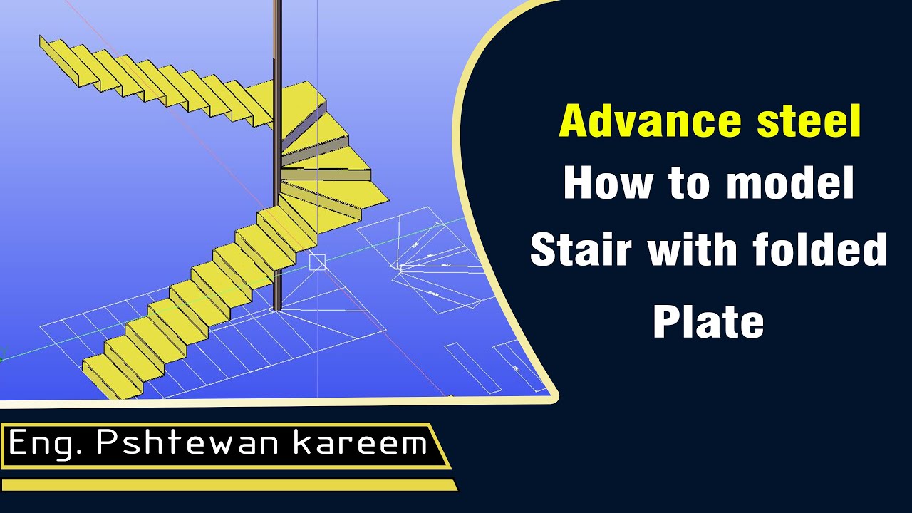 Folded plate stair modeling - YouTube