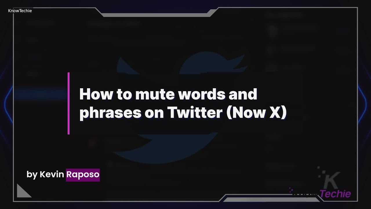 How to mute words and phrases on Twitter (Now X) - YouTube