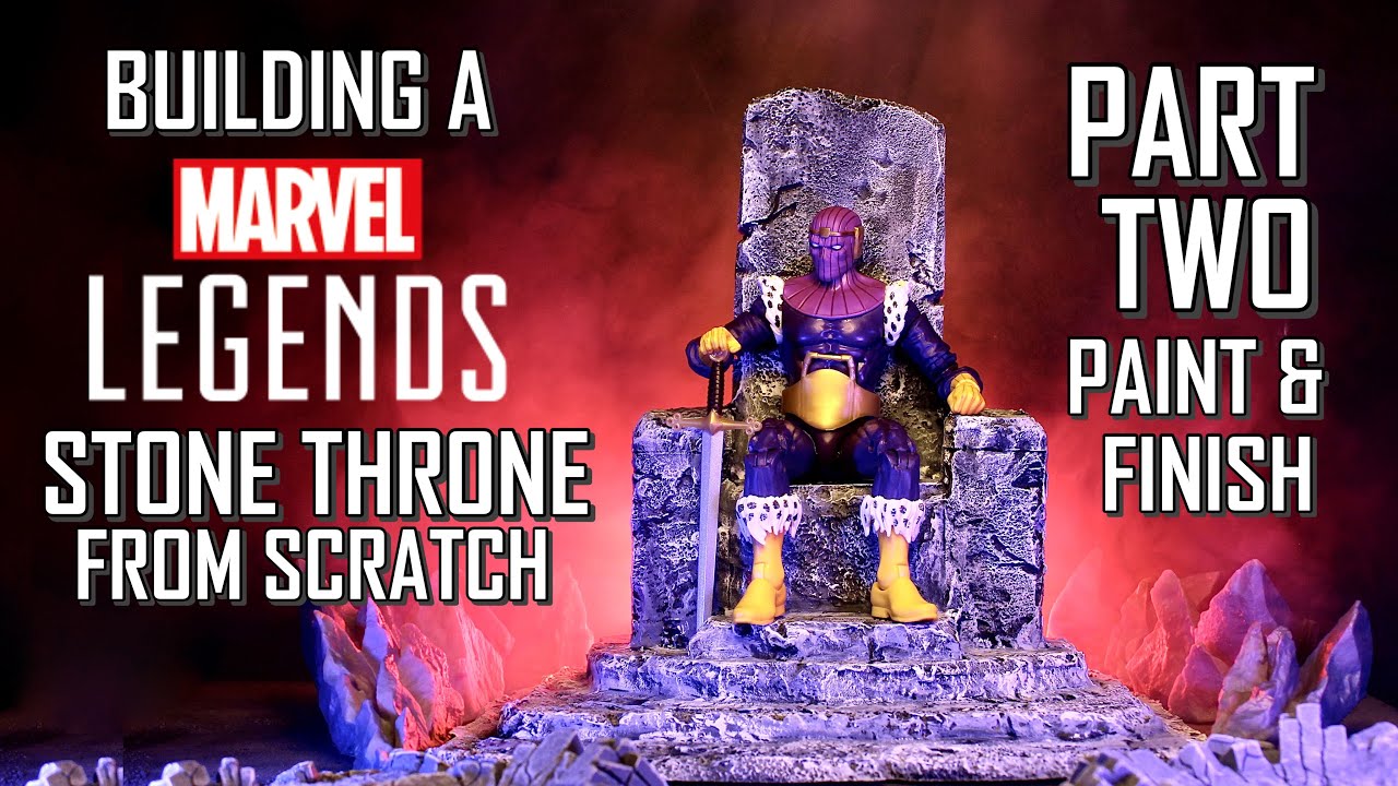 TUTORIAL - Building a 1/12 scale diorama STONE THRONE for Marvel Legends PART TWO - YouTube