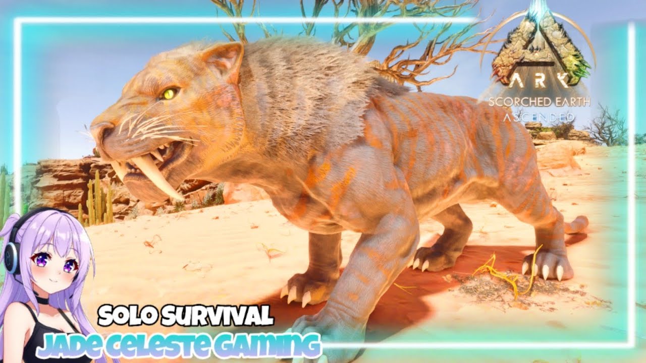 Taming a Max Level Sabertooth! Ark Ascended Scorched Earth (Ep4) - YouTube