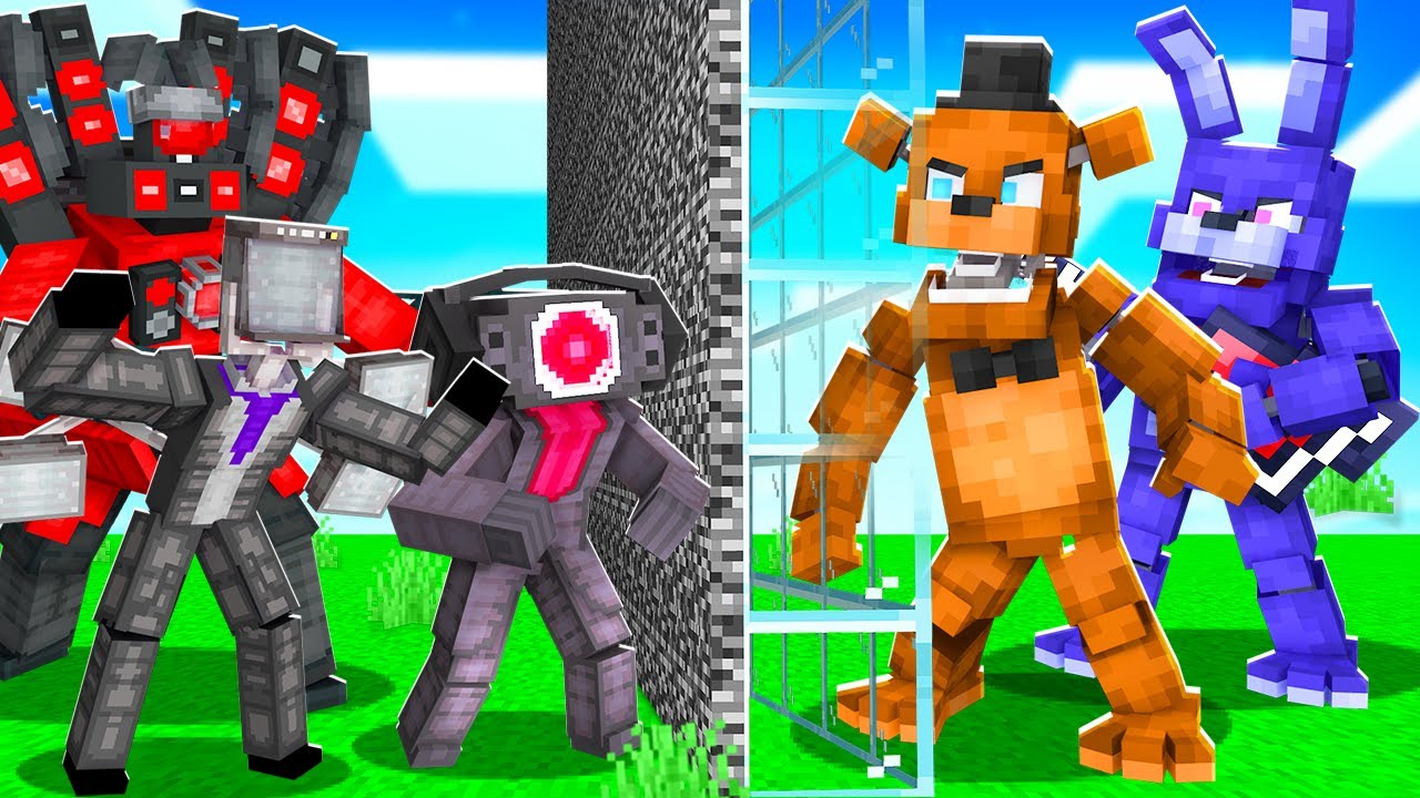 I Cheated In A SKIBIDI VS FNAF MOB BATTLE! - YouTube