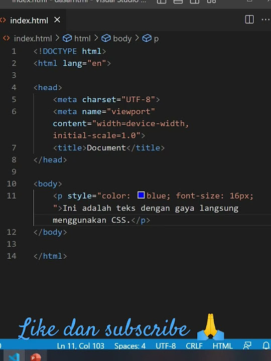 mengatur gaya halaman website dengan css di html - YouTube