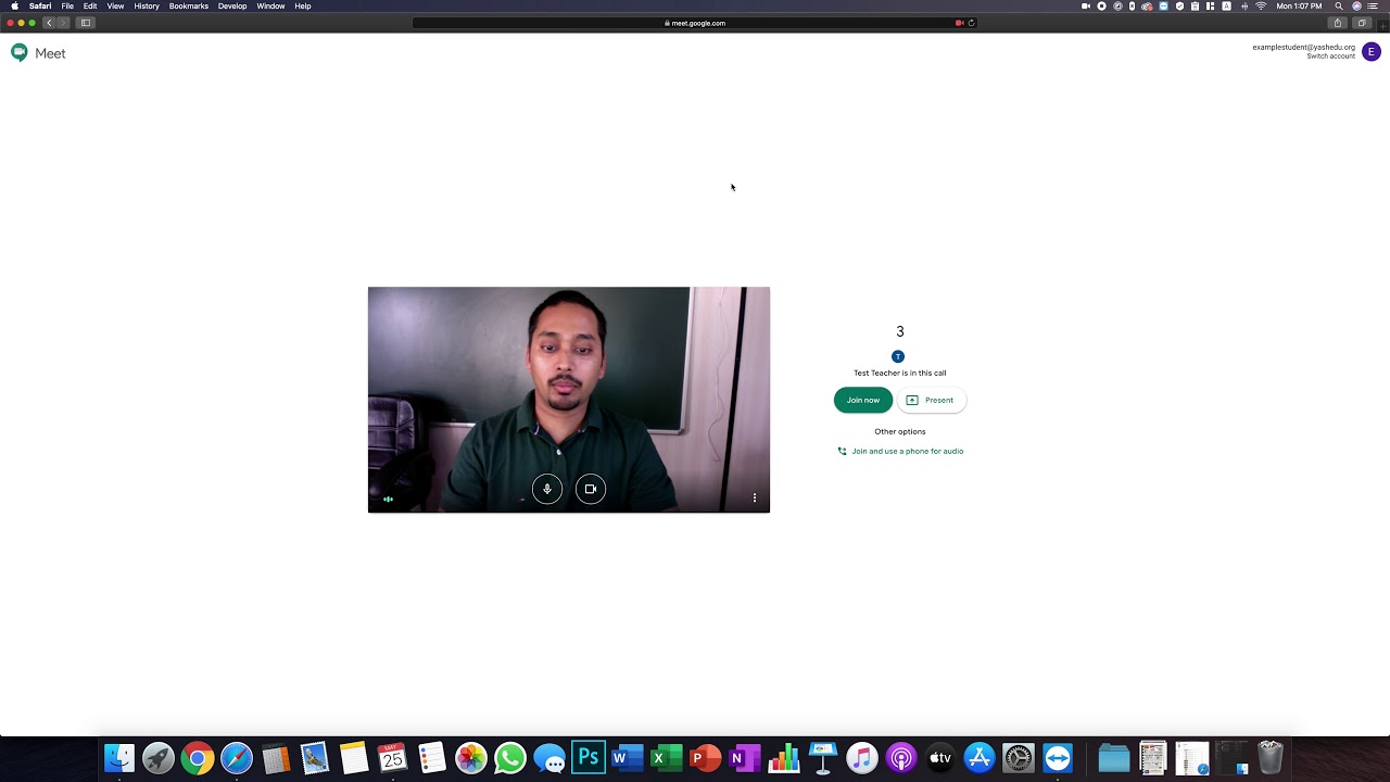 How to use Google Meet on a Computer for Students - YouTube