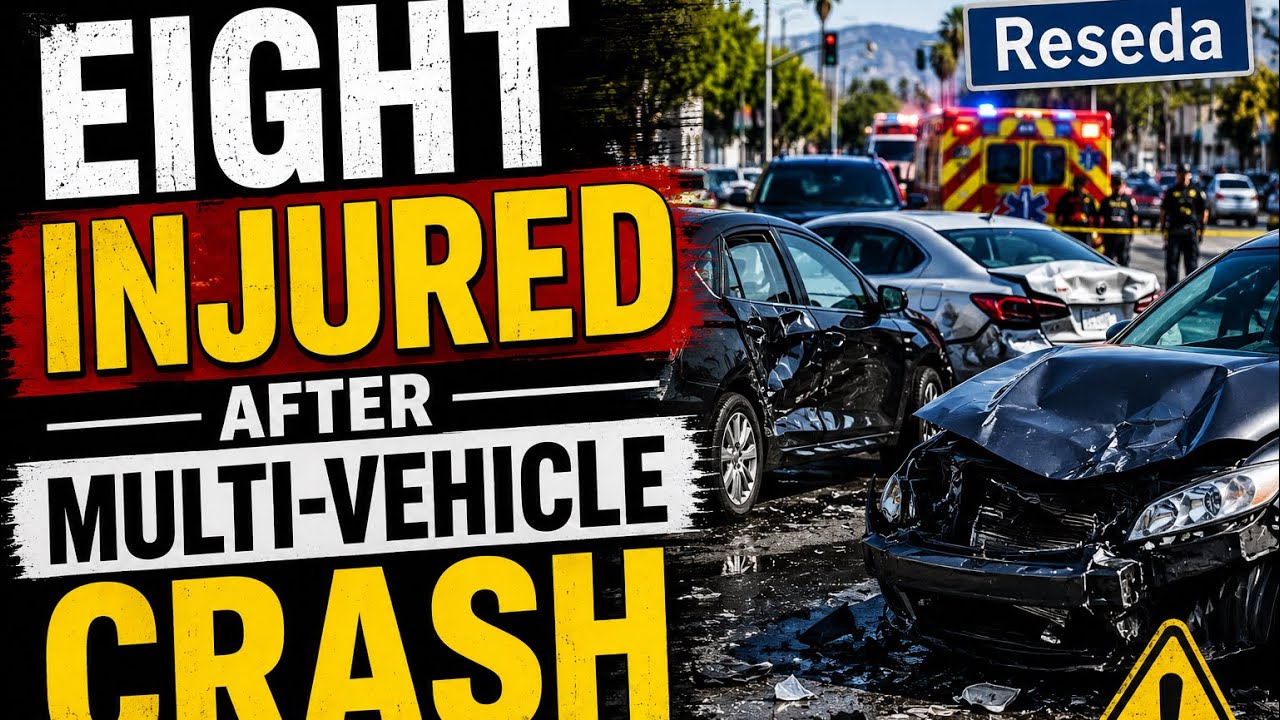 Eight Injured After Multi-Vehicle Crash in Reseda - YouTube