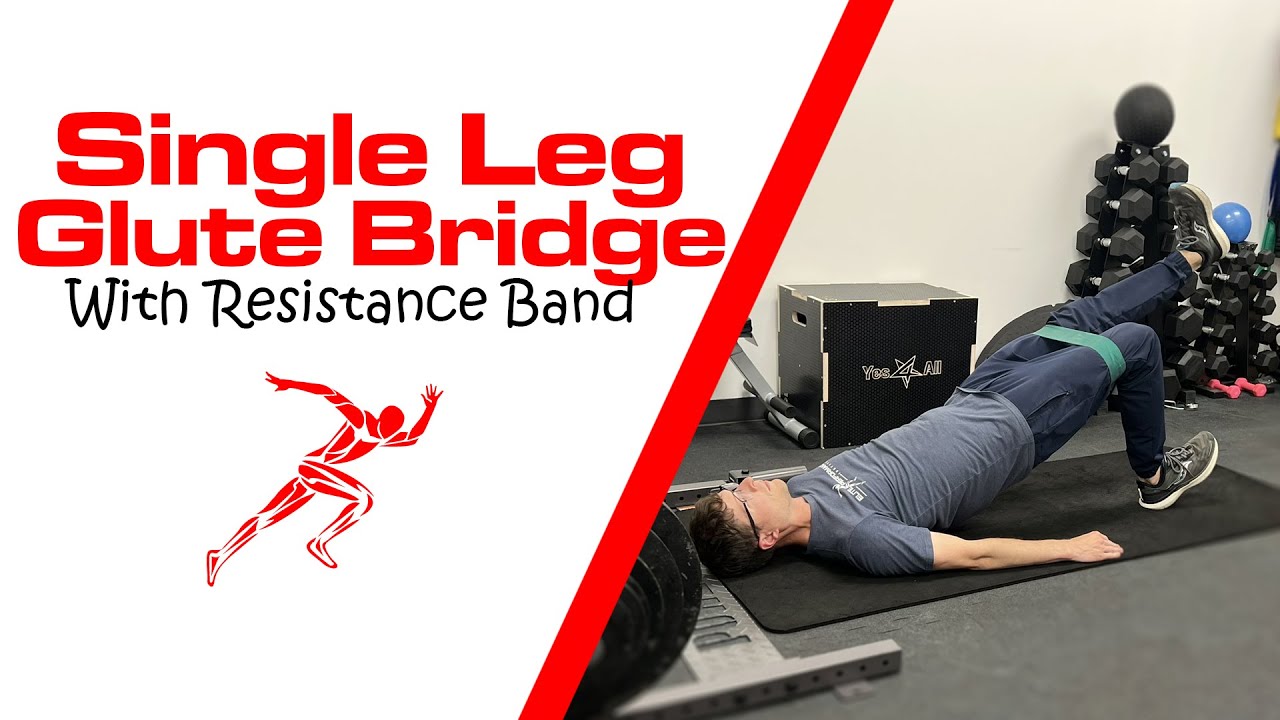 Single-Leg Glute Bridge With Resistance Band | Glute Exercises | Elite ...