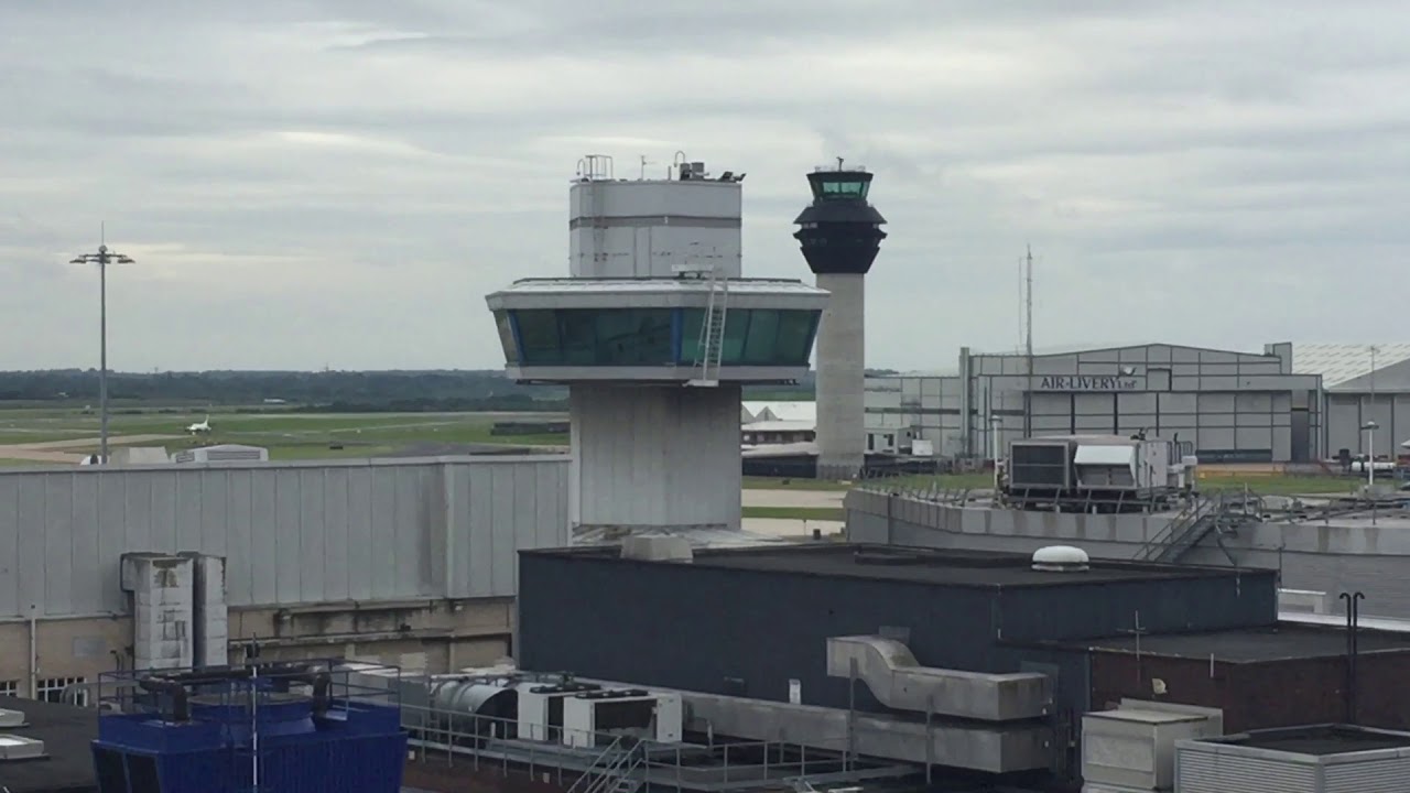 Manchester Airport Air Traffic Control Towers - YouTube
