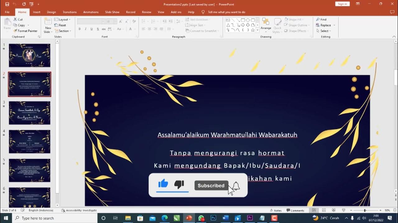 UNDANGAN DIGITAL POWER POINT GRATIS - YouTube