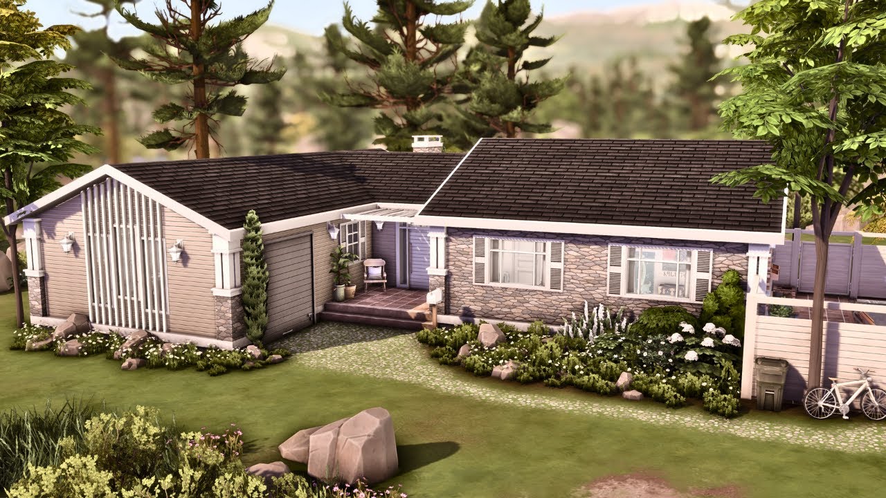 One Story Family Home 🏡 The Sims 4 Speed Build | No CC - YouTube