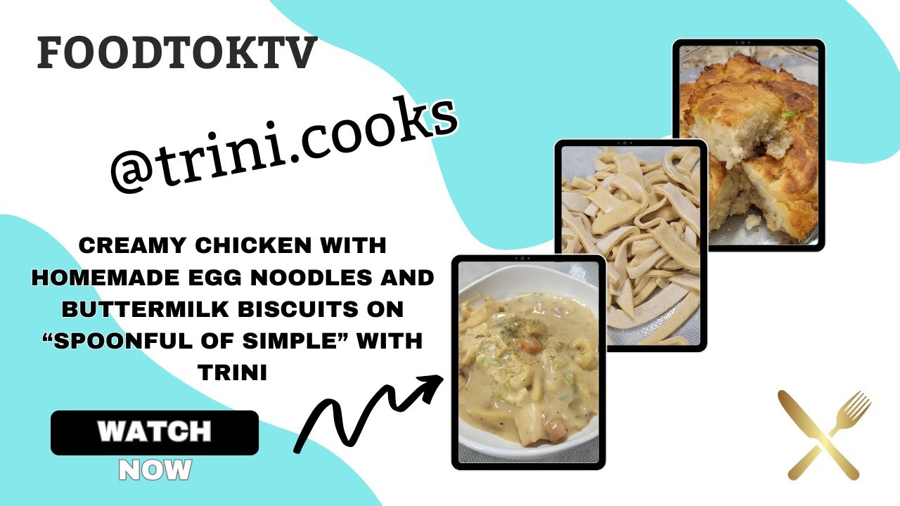 Creamy Chicken with Homemade Egg Noodles with Trini.Cooks on "Spoonful ...