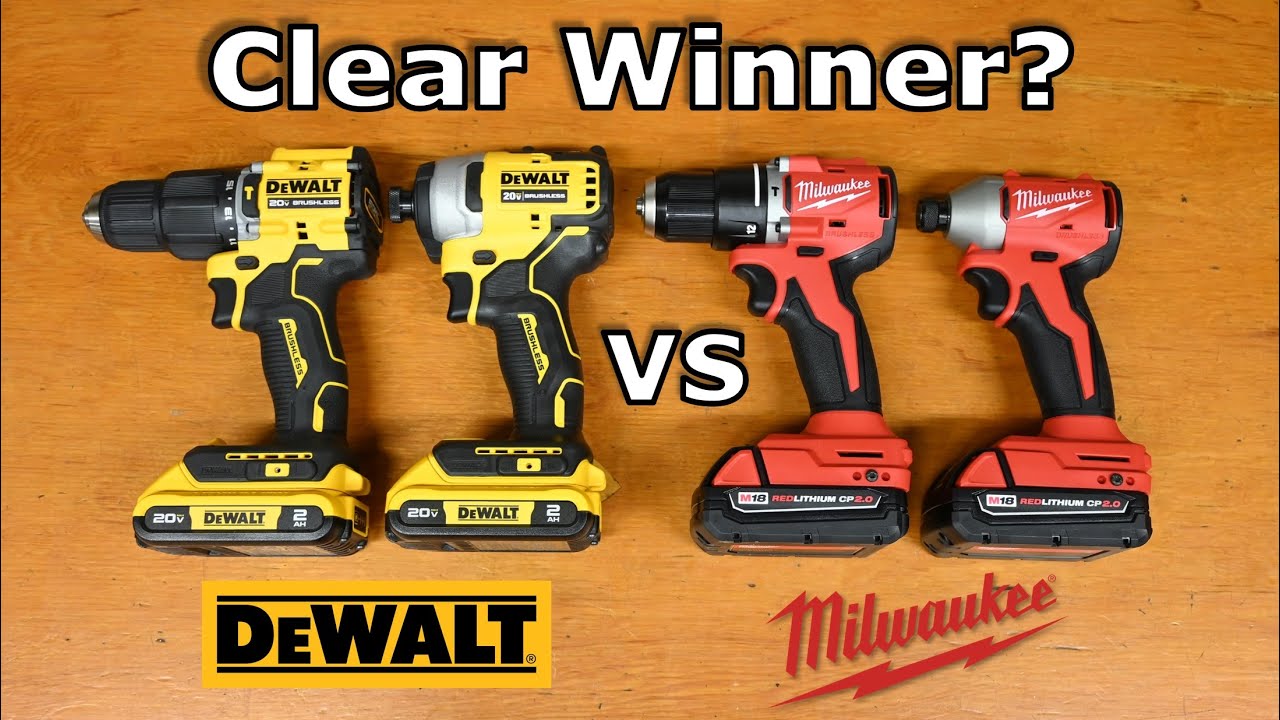 Dewalt Vs Milwaukee Drill And Impact Kit Comparison 3650 20 Vs DCF809