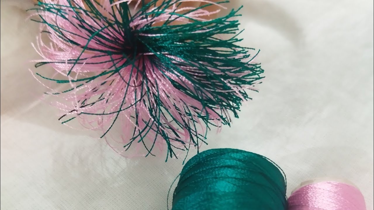 silk thread flowers/craft with silk thread - YouTube