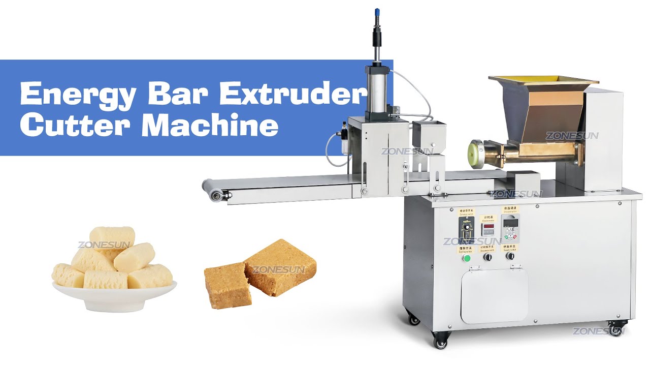 How To Use ZS-ECM1 Chocolate Energy Bar Extruder Cutter Protein Bar ...
