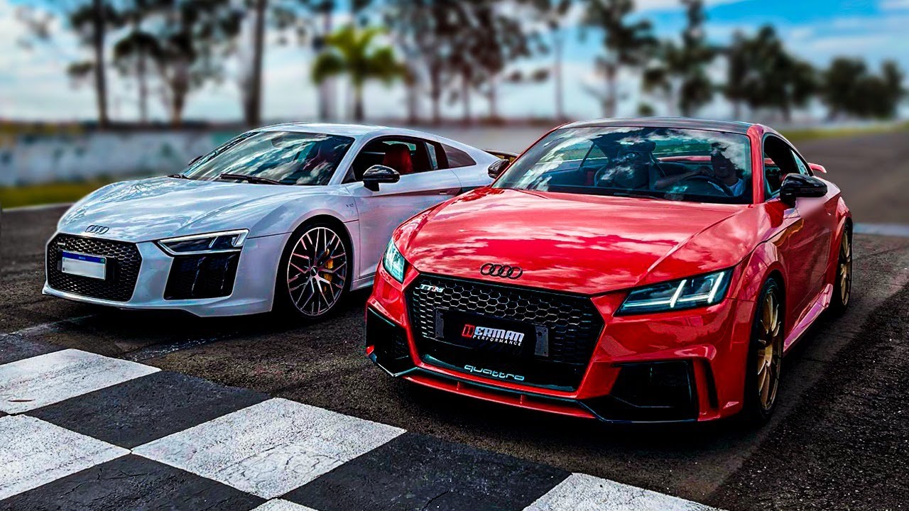 AUDI R8 X AUDI TTRS COM NITRO - VOU VENDER O CARRO QUE PERDER - YouTube