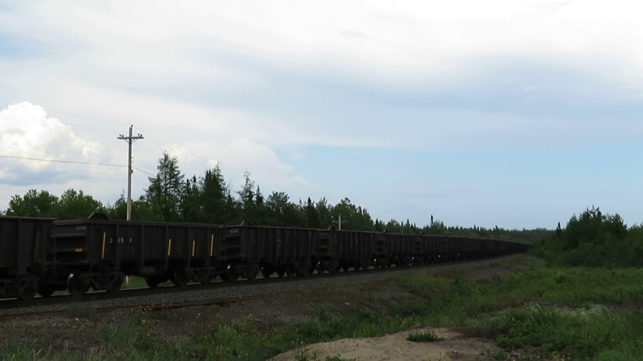 ArcelorMittal empty northbound Iron ore train - YouTube