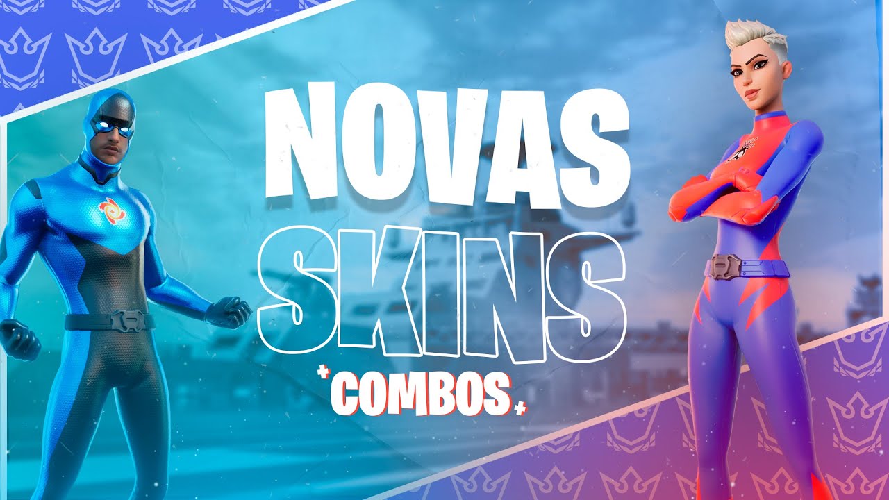 MOSTRANDO AS *NOVAS SKINS* SUPER-HERÓI & COMBOS | FORTNITE - YouTube