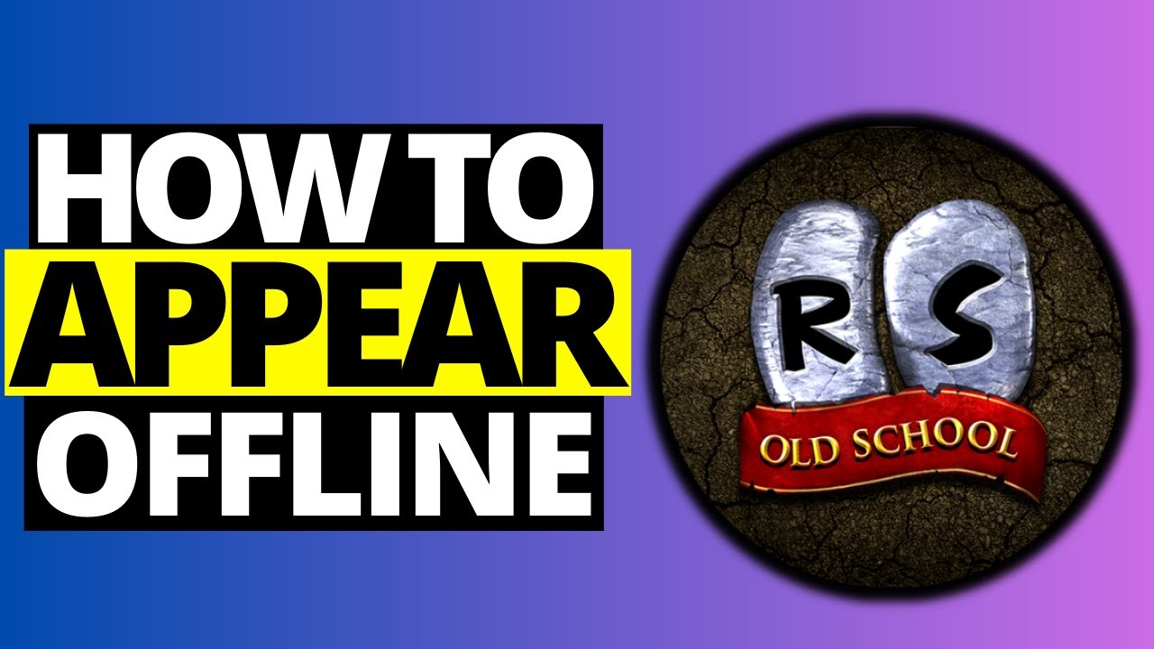 How To Appear Offline in OSRS - YouTube