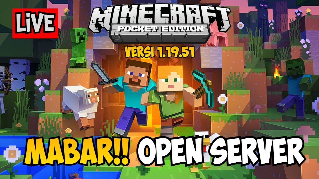 MINECRAFT & CHILL | Open Server | Build SERVER Survival - Minecraft PE ...