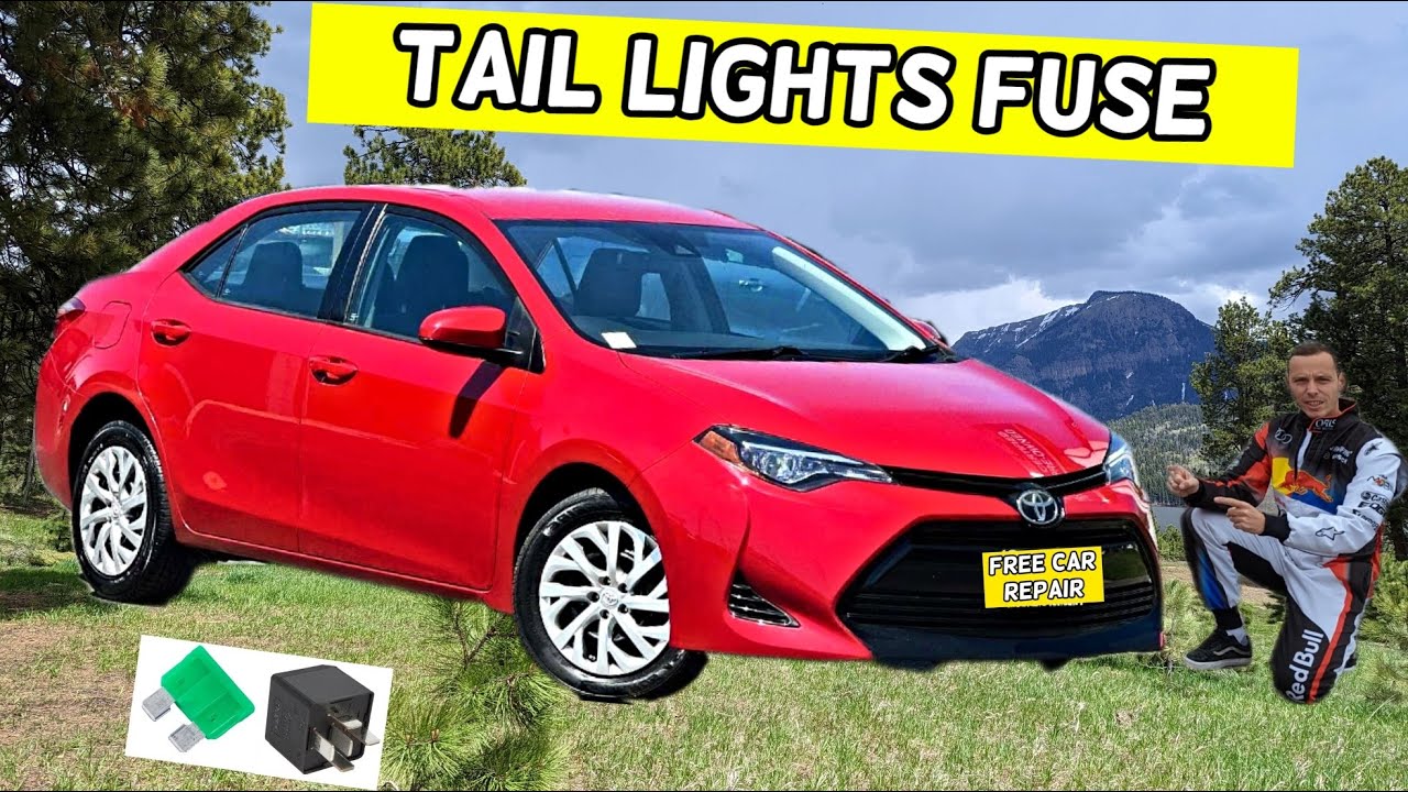 TOYOTA COROLLA TAIL LIGHTS FUSE LOCATION 2013 2014 2015 2016 2017 2018 ...