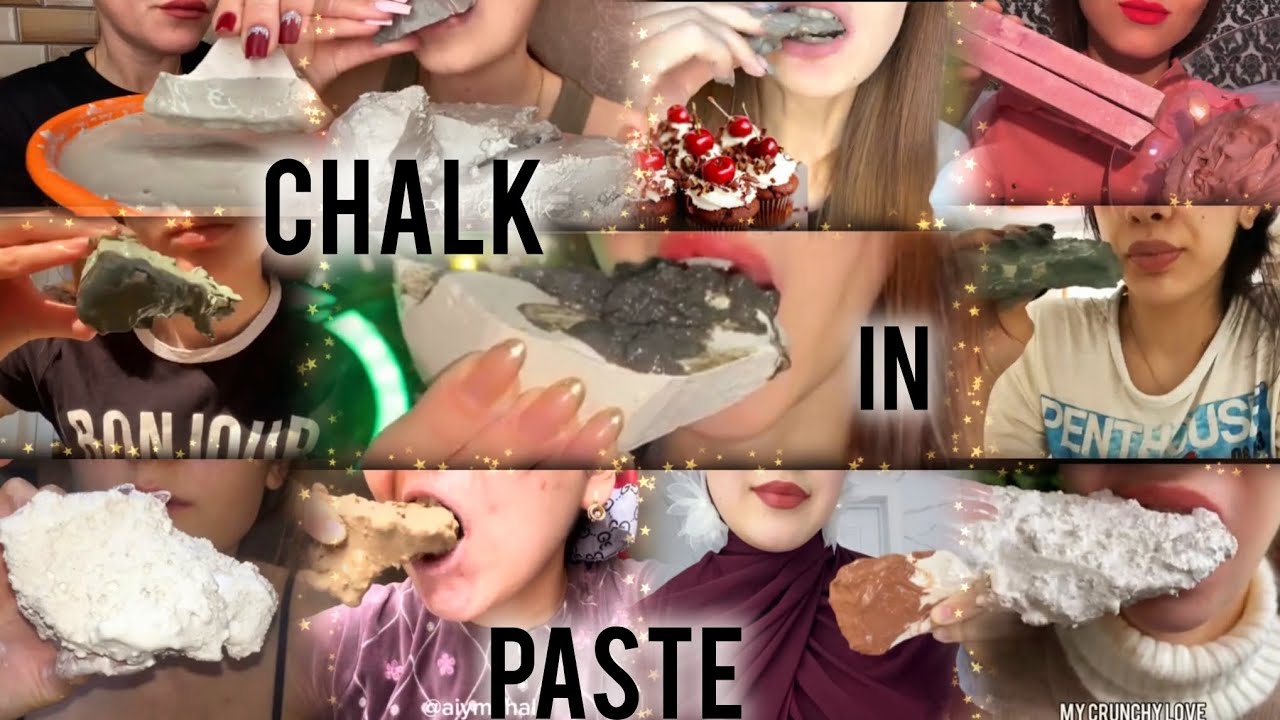 Request no.10 | Chalk in/w paste (big bites)♡ - YouTube