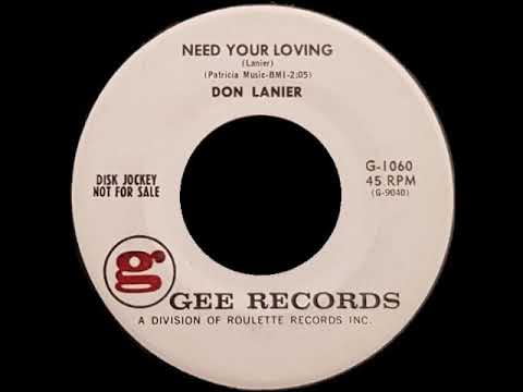 Don Lanier - Need Your Loving - YouTube