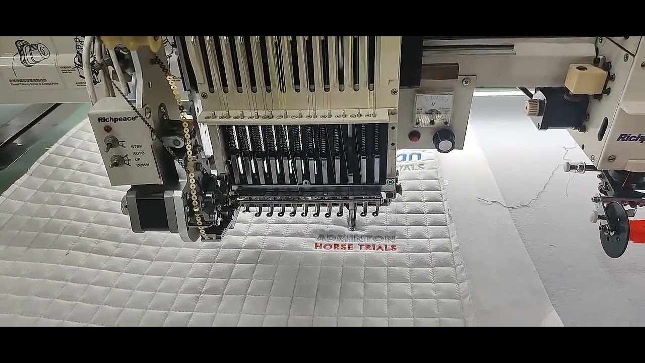 embroidery testing on Saddle pads /刺しゅうサンプル作り - YouTube