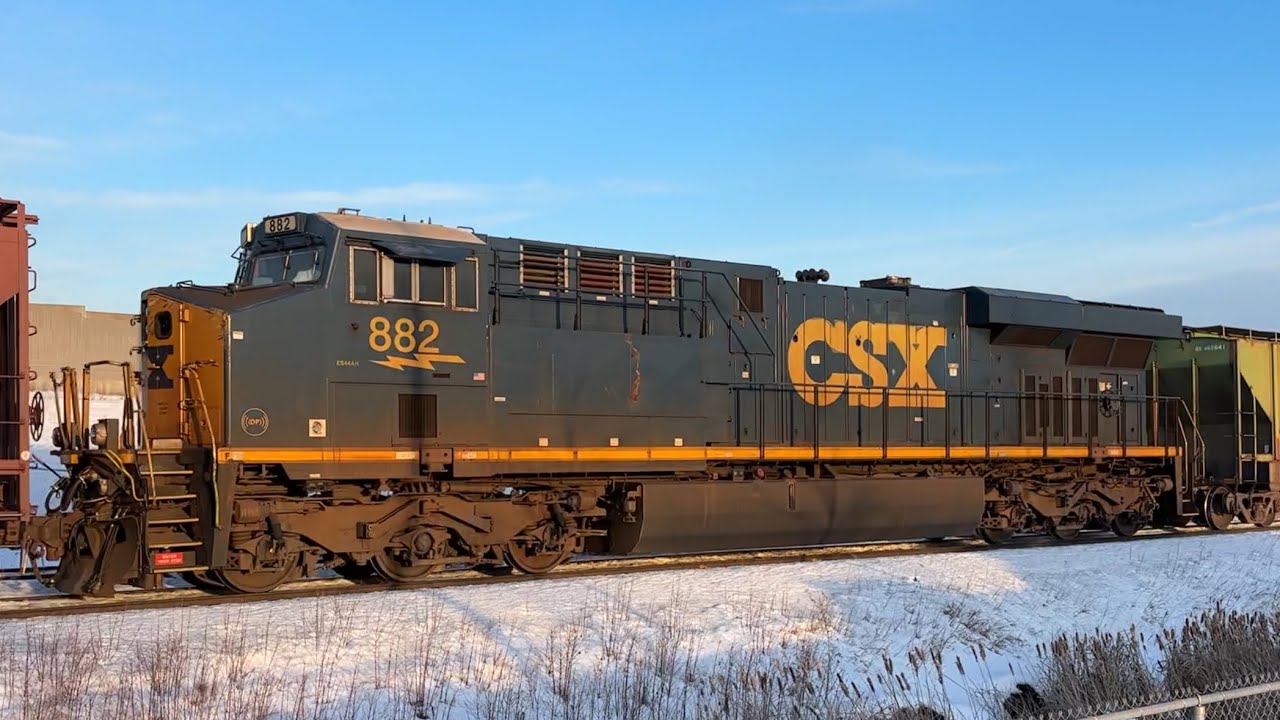 CN Train M394 Tansley Mile 44 CN Halton Subdivision [CSX 882] February ...