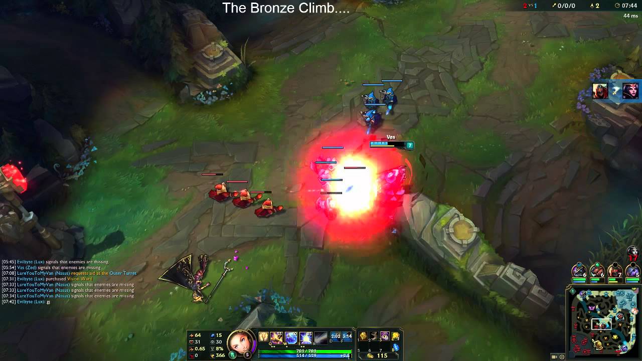 League of Legends - Bronze League Ranked Gameplay - 6.4 - YouTube