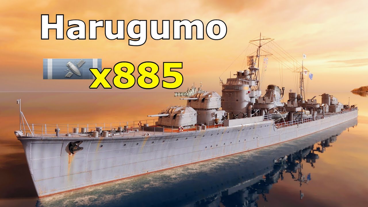 World of WarShips Harugumo - 7 Kills 256K Damage - YouTube