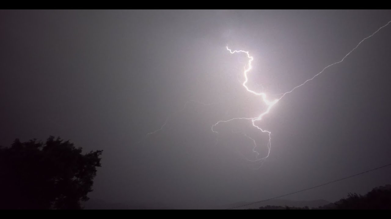 Lightning Storm with Lightning Bolts and Thunder in Slow Motion - YouTube