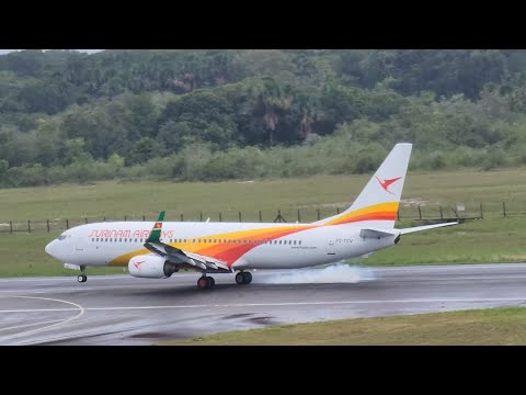 Surinam Airways | Sabaku | B737-800 | Touchdown at Johan Adolf Pengel ...