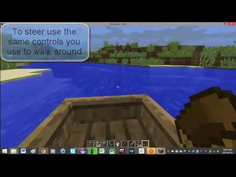 Minecraft how to ride a boat - YouTube
