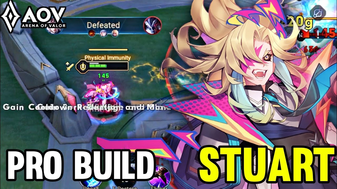 AOV : STUART GAMEPLAY | PRO BUILD - ARENA OF VALOR LIÊNQUÂNMOBILE ROV ...