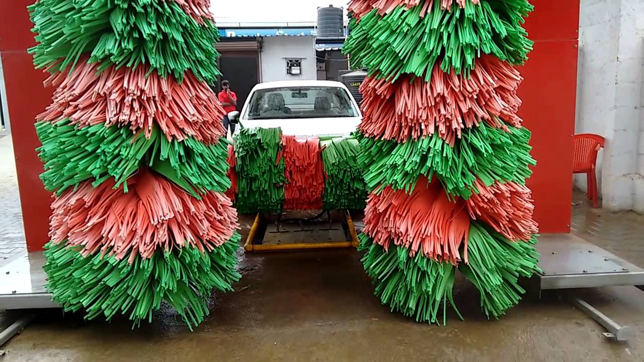 Automatic car washing plant by Eureka Forbes Ltd - YouTube