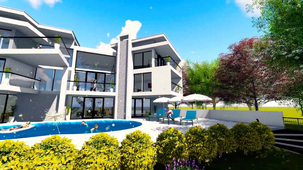 Architecture || 3D rendering || white resort || dream place - YouTube
