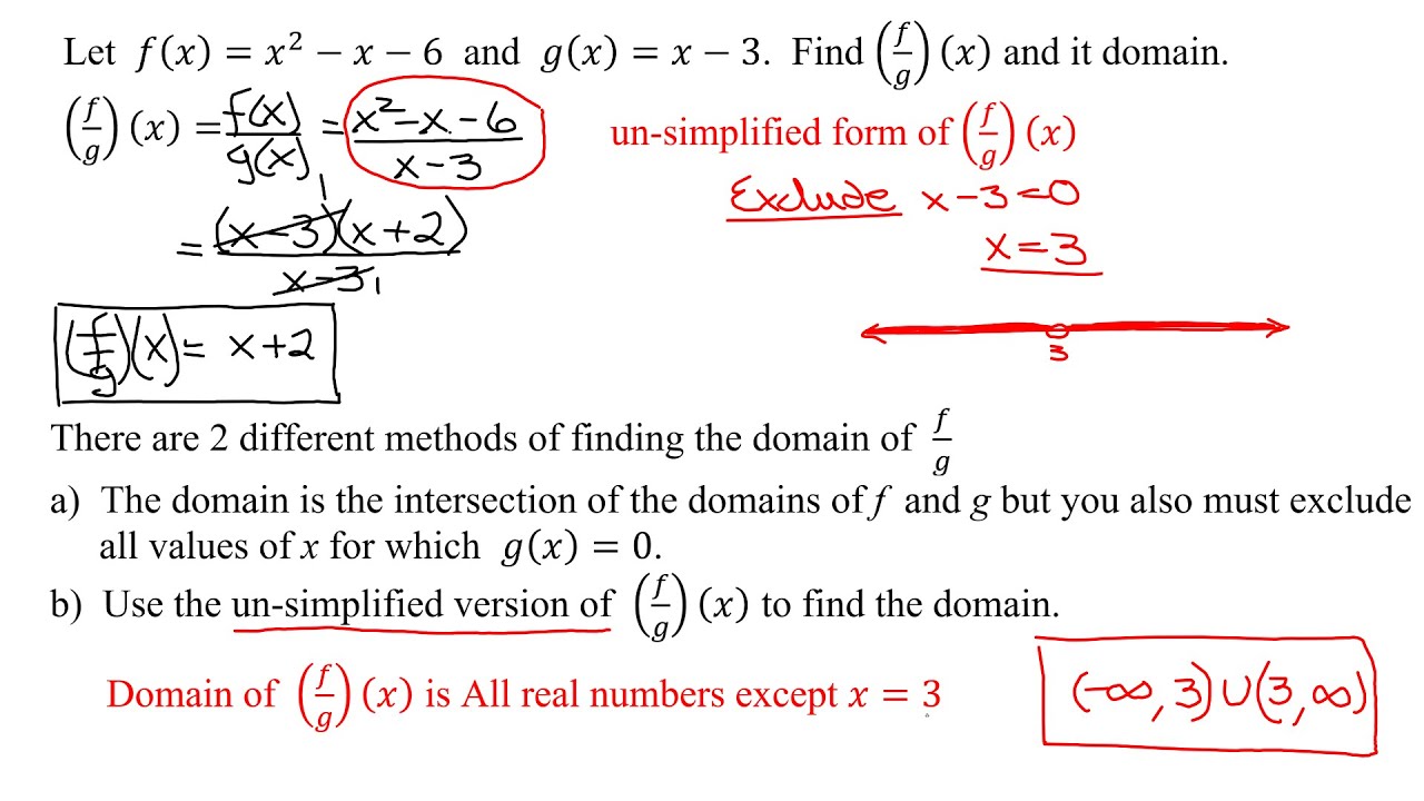 Find The Quotient Function f g x Its Domain For 2 Polynomial