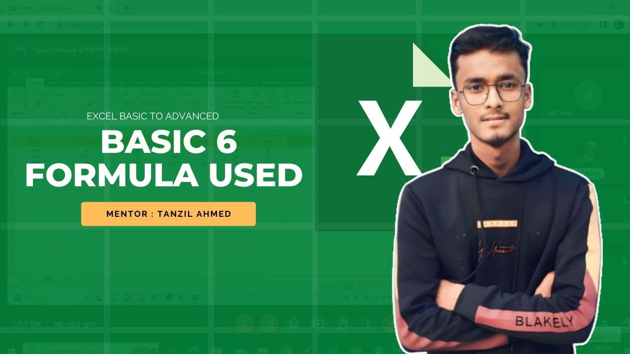 Microsoft Excel 6 Basic Formula . Data Entry For Freelancing. Class 01 ...