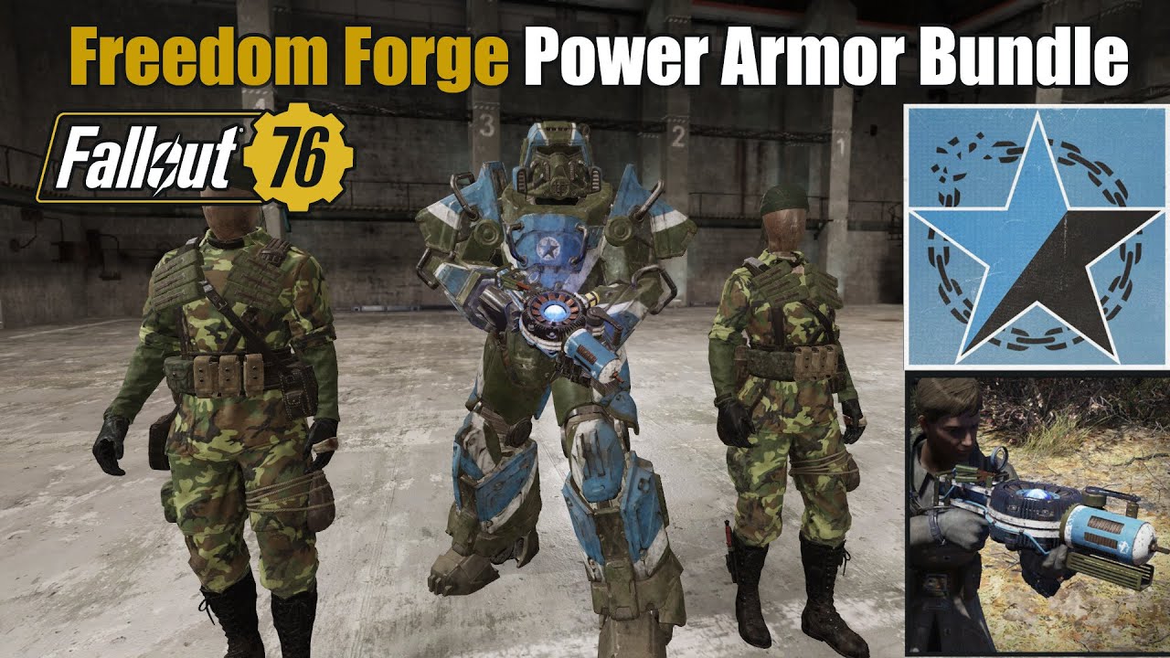 Freedom Forge Power Armor Bundle - Fallout 76 Showcase - YouTube