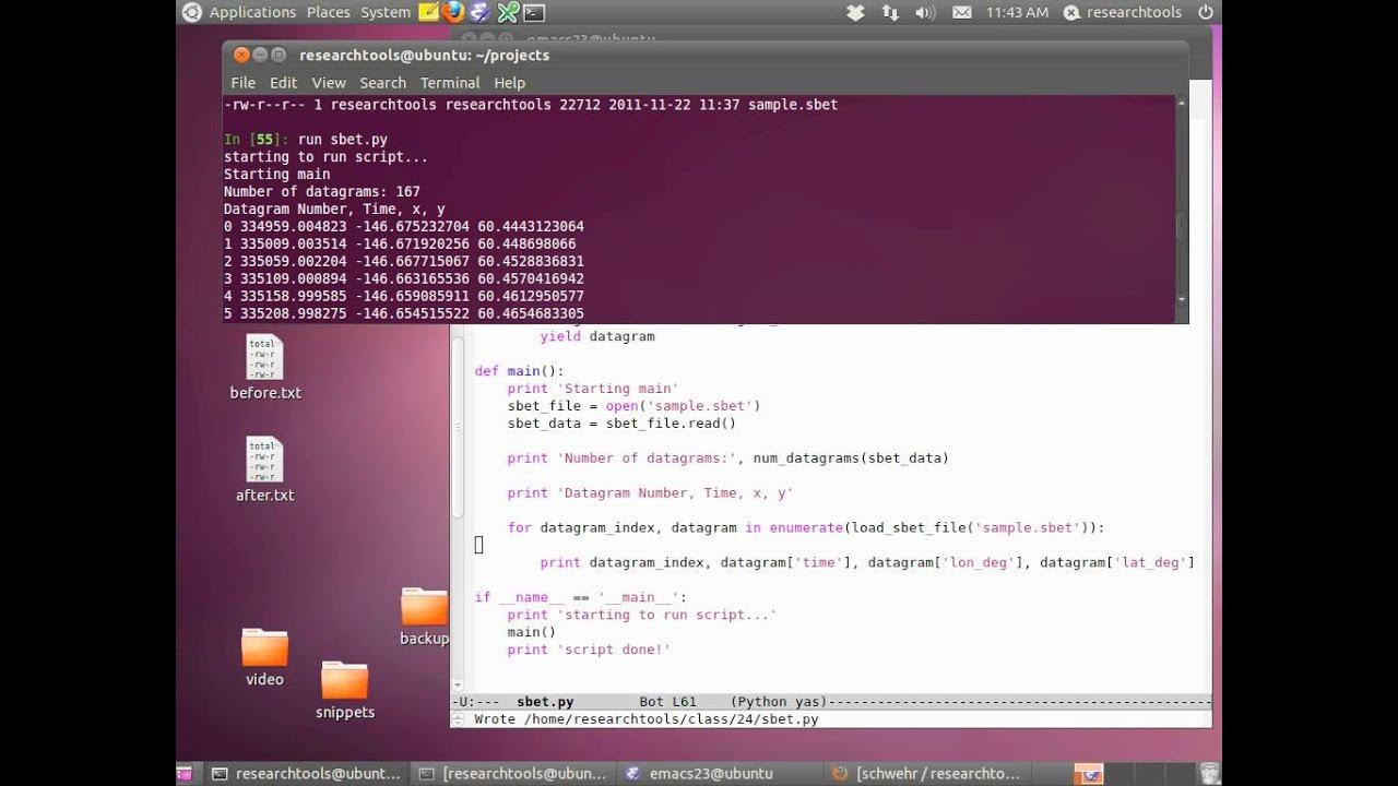 RT 2011: Lecture 24 - Python for parsing binary files - Part 4 of 5 ...