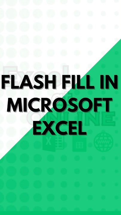Extract first and last names using flash fill in #microsoftexcel - YouTube